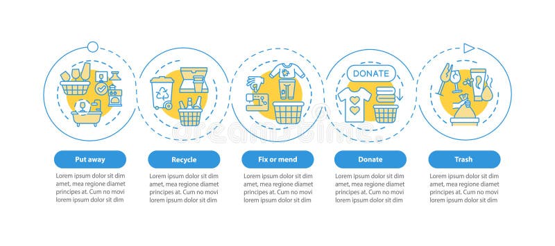 Organizing Things Vector Infographic Template Stock Illustration ...