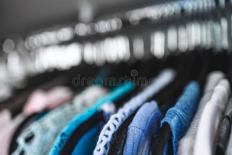 Organizing and Tidying Up, Wardrobe with Colour Coded Selection of ...