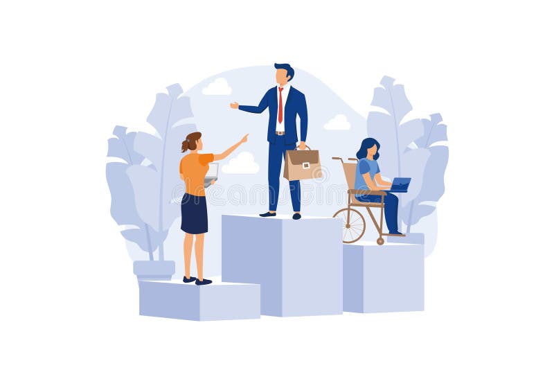 Workplace Discrimination Flat Design Illustration Stock Vector ...