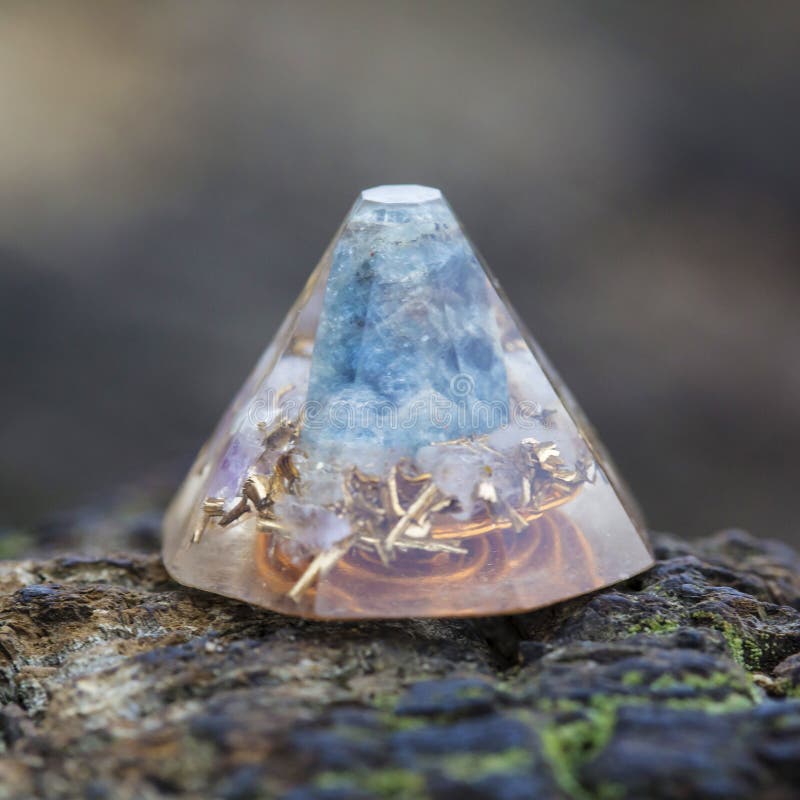 Orgonite with Amazonite Stone and Metal Components Stock Image - Image ...