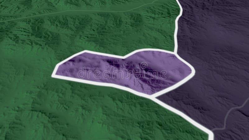 Orhon, Mongolia - Highlighted. Administrative Stock Illustration ...