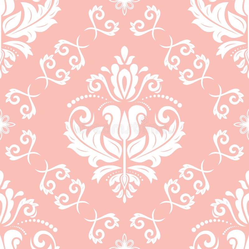 Orient Damask Seamless Vector Wallpaper with Arabesques Stock Vector ...