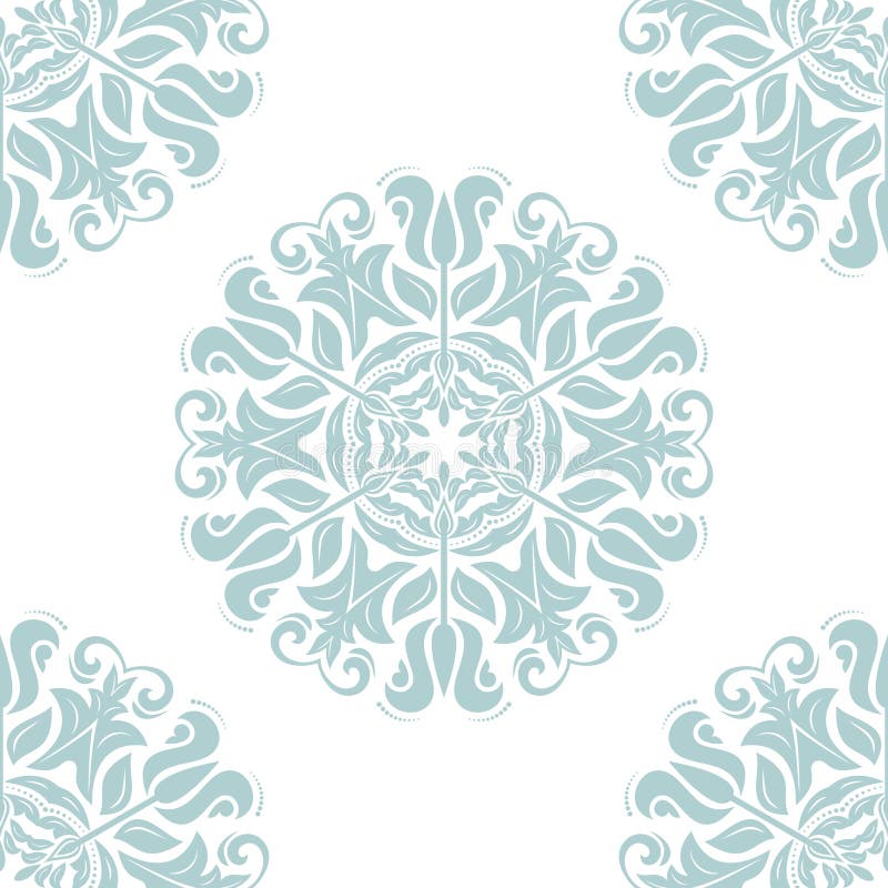Orient Damask Seamless Vector Background with Arabesques Stock Vector ...
