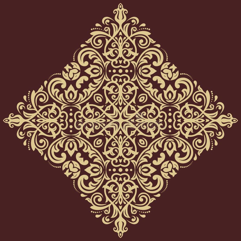 Oriental Pattern with 3D Elements Stock Illustration - Illustration of ...