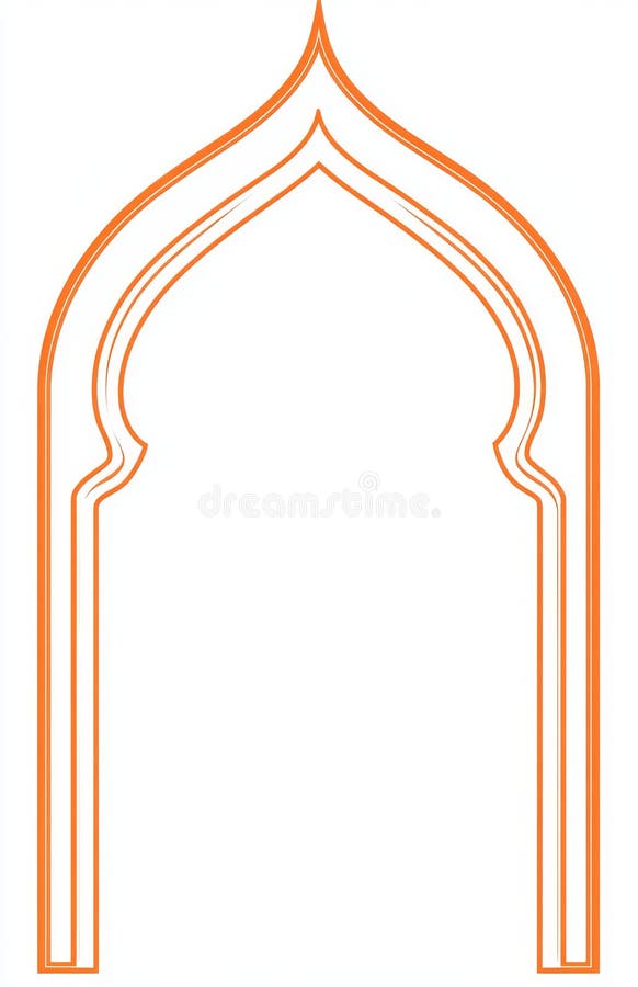 An Oriental Arch Shaped Frame in Islamic Style for Doors or Windows ...