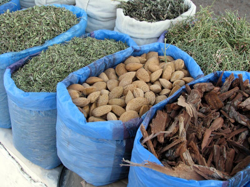 Oriental Bazaar Foods - Herbs Stock Photo - Image of central, oriental ...
