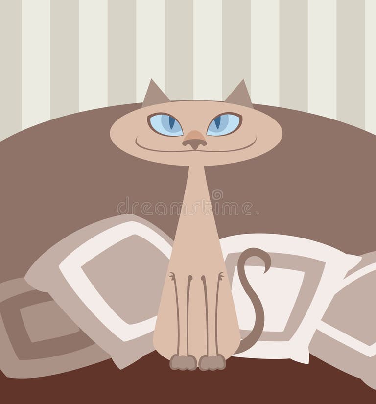 Oriental Brown Cat Stock Illustrations – 412 Oriental Brown Cat Stock ...