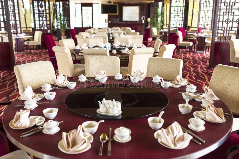 Oriental Chinese Restaurant Stock Photo - Image of architecture, spoon ...