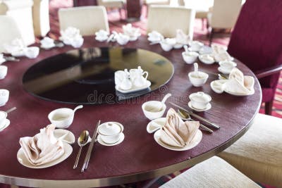 Oriental Chinese Restaurant Stock Image - Image of chopstick, table ...