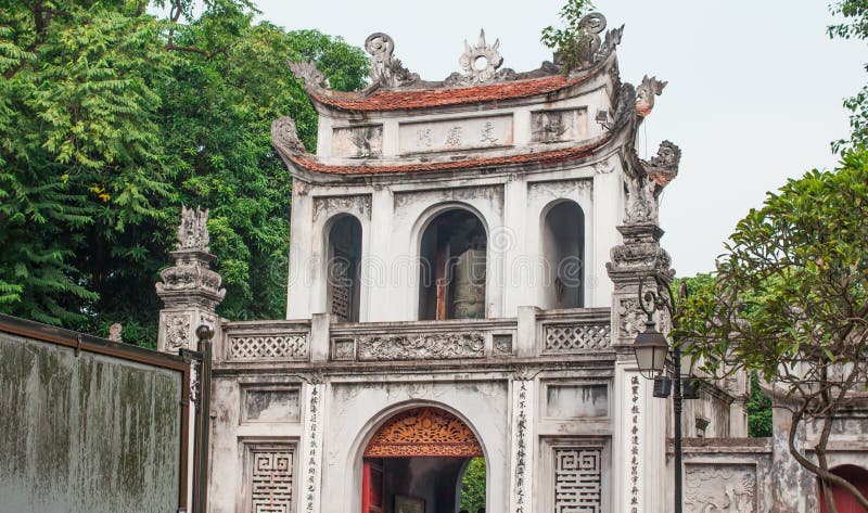 Oriental Chinese Traditional Gate with Bell Stock Image - Image of ...