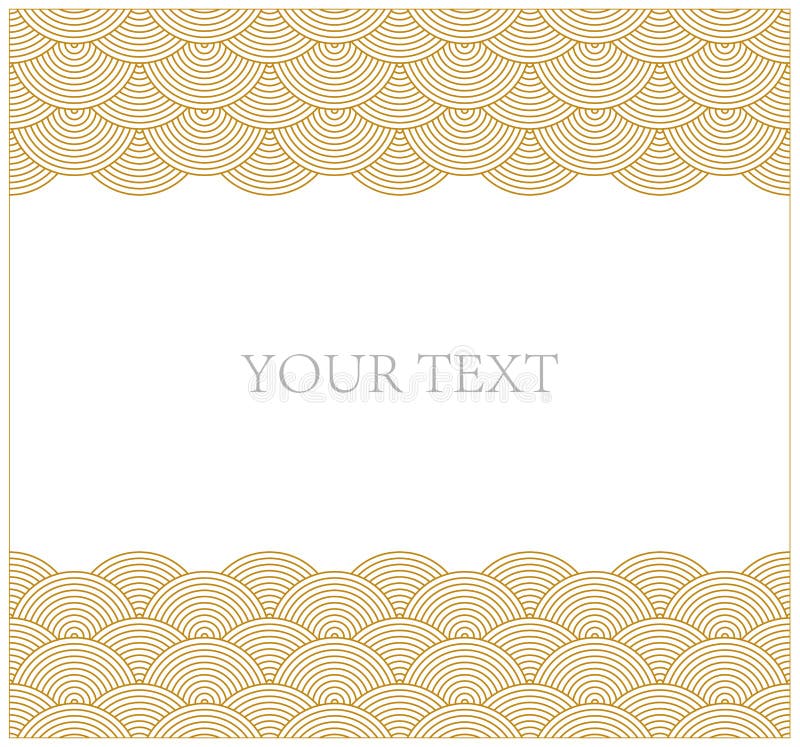 Oriental Curve Wave Pattern Frame Stock Vector - Illustration of retro ...