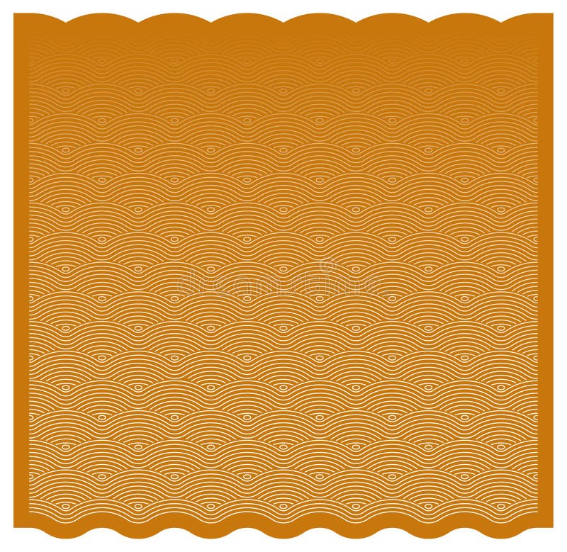 Oriental Curve Wave Pattern Frame Stock Vector - Illustration of ...