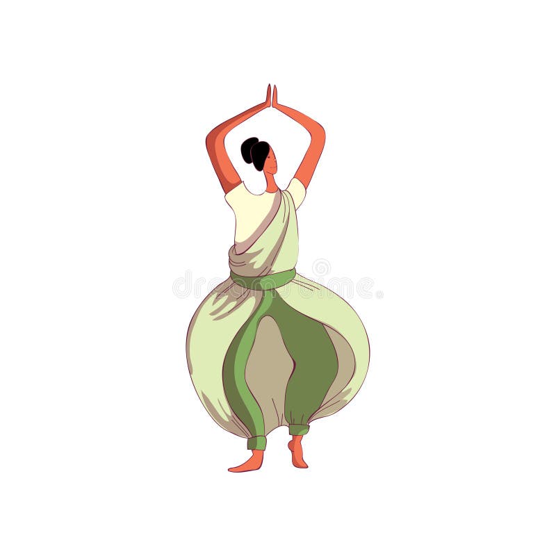 Eastern Folk Dance. Professional Dancer on White Background Stock ...
