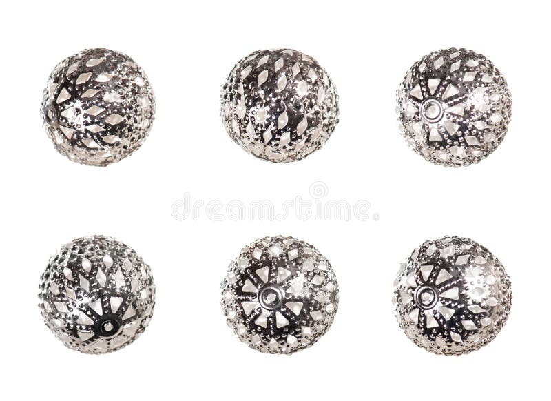 Oriental Decorative Silver Balls Stock Photo - Image of ball, macro ...