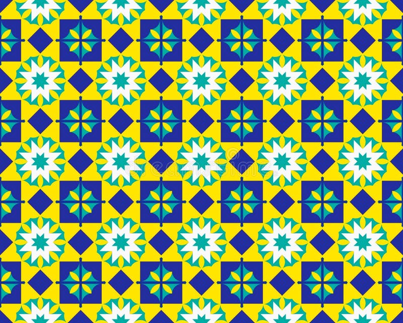 Oriental Ethnic Geometric Seamless Tile Pattern Made with Various ...