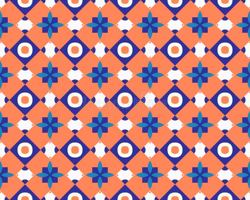 Oriental Ethnic Geometric Seamless Tile Pattern Made with Various ...