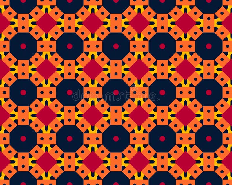 Oriental Ethnic Geometric Seamless Tile Pattern Made with Various ...