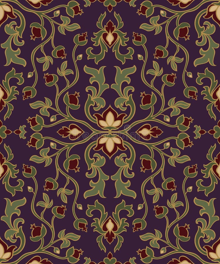 Oriental floral ornament. stock vector. Illustration of nature - 85773049