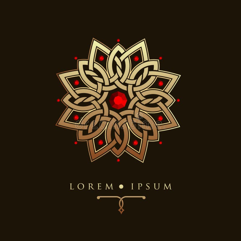 Oriental Geometric Design Arabic Pattern Logo Template. Stock Vector ...