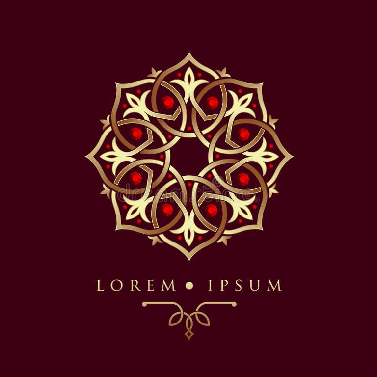 Oriental Geometric Design Asia Pattern Logo Template. Stock Vector ...