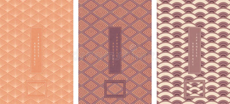 Oriental Japanese Style Abstract Seamless Pattern Background Design ...