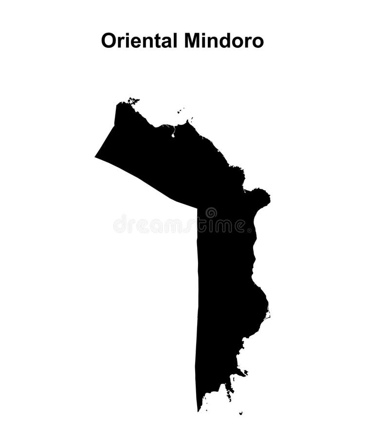 Oriental Mindoro Outline Map Stock Vector - Illustration of region ...