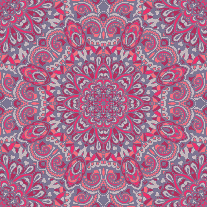 Oriental Ornate Seamless Pattern. Stock Vector - Illustration of ...