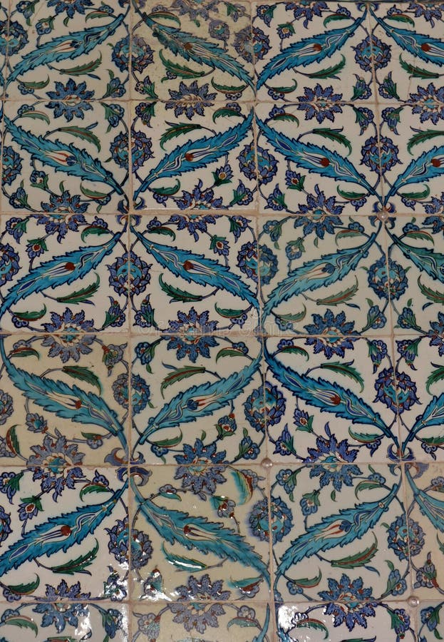 Oriental Ottoman Ceramic Tile View from Topkapi Stock Image - Image of ...