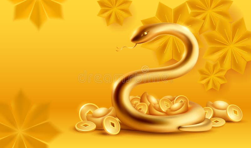 Oriental Paper Graphic Cut Art of Snake. Year of Snake Stock ...