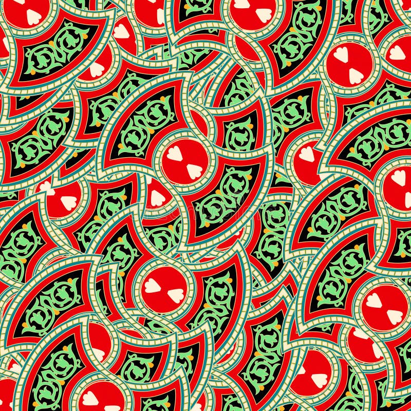 Oriental pattern stock illustration. Illustration of flower - 12980971