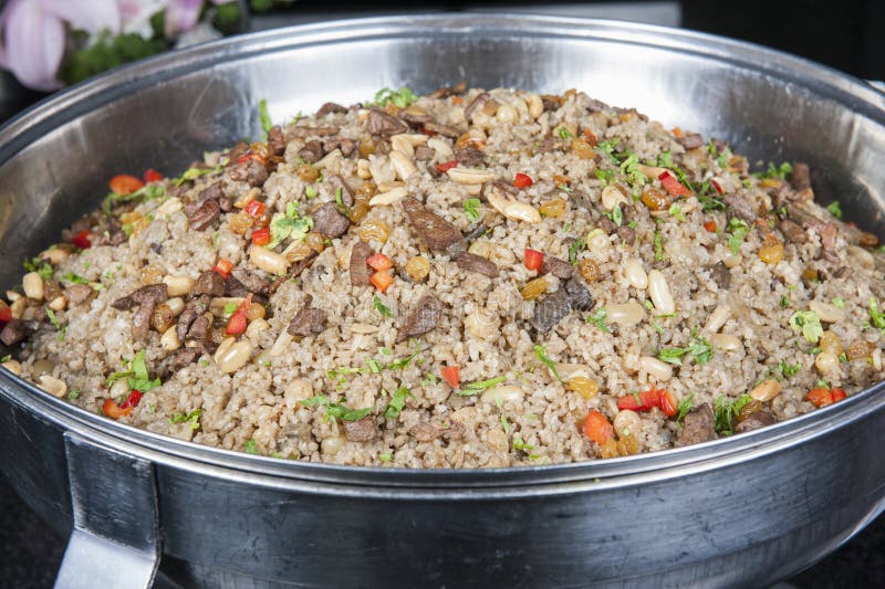 Oriental Rice at a Hotel Restaurant Buffet Stock Image - Image of ...
