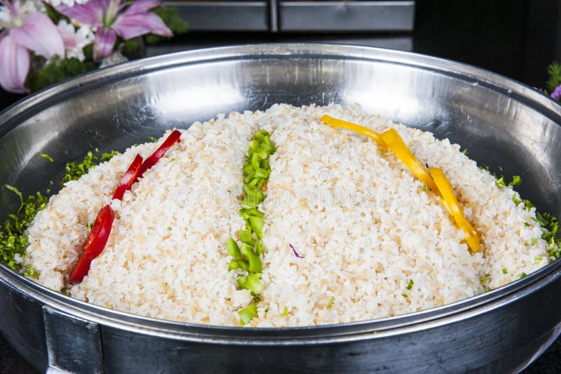 Oriental Rice at a Hotel Restaurant Buffet Stock Image - Image of food ...