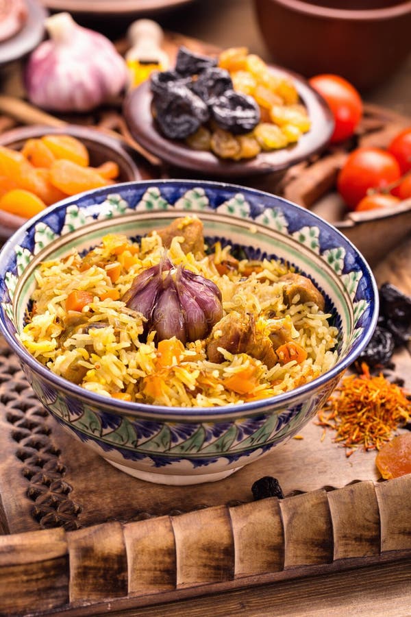 Oriental Rice Pilaf Vertical Stock Image - Image of brown, garlic: 54861651