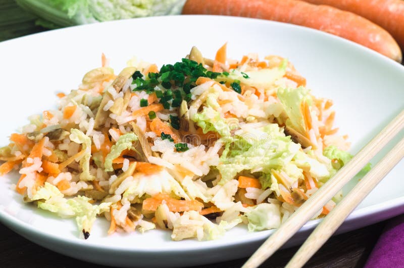 Oriental rice salad stock photo. Image of nutrition, cuisine - 30611318