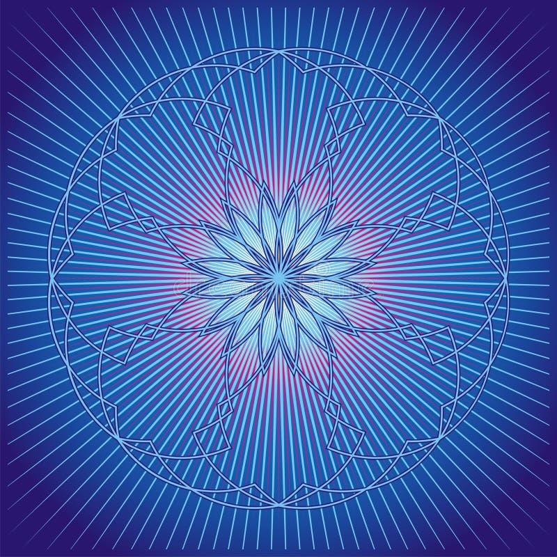 Oriental rosette pattern stock illustration. Illustration of antique ...