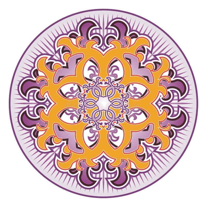 Oriental rosette pattern stock illustration. Illustration of ...