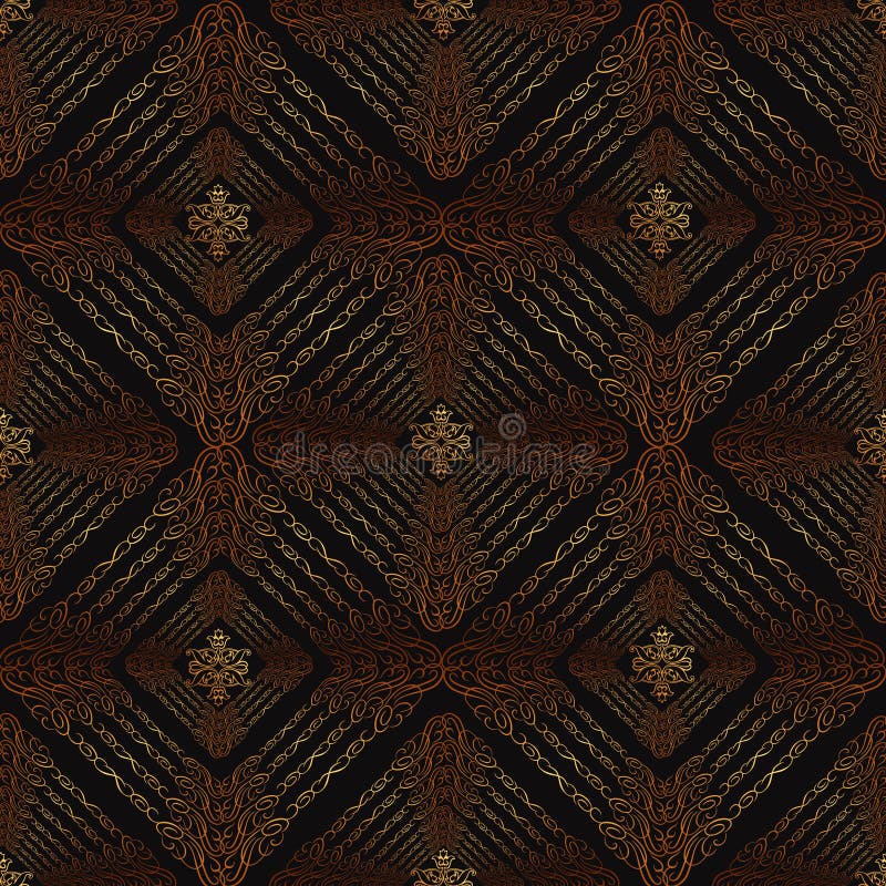 Pattern Brocade Set. Abstract Textured Vintage Wallpaper Stock Vector ...