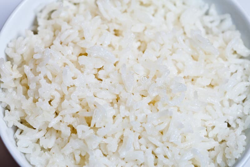 Oriental Side Order - Steamed Basmati Rice Stock Photo - Image of plate ...
