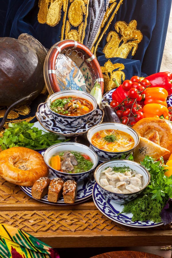 Oriental Soups on the Table Stock Photo - Image of bowl, parsley: 71690682