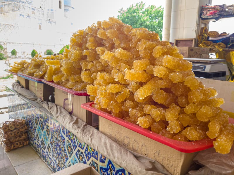 Oriental Sweets Navat, Crystal Sugar, from Grape Juice are Sold at the ...