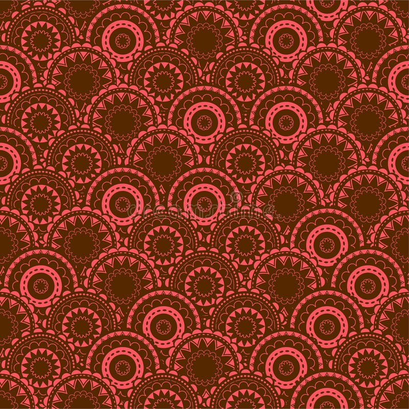 Oriental Texture with Ornamental Circles Stock Vector - Illustration of ...
