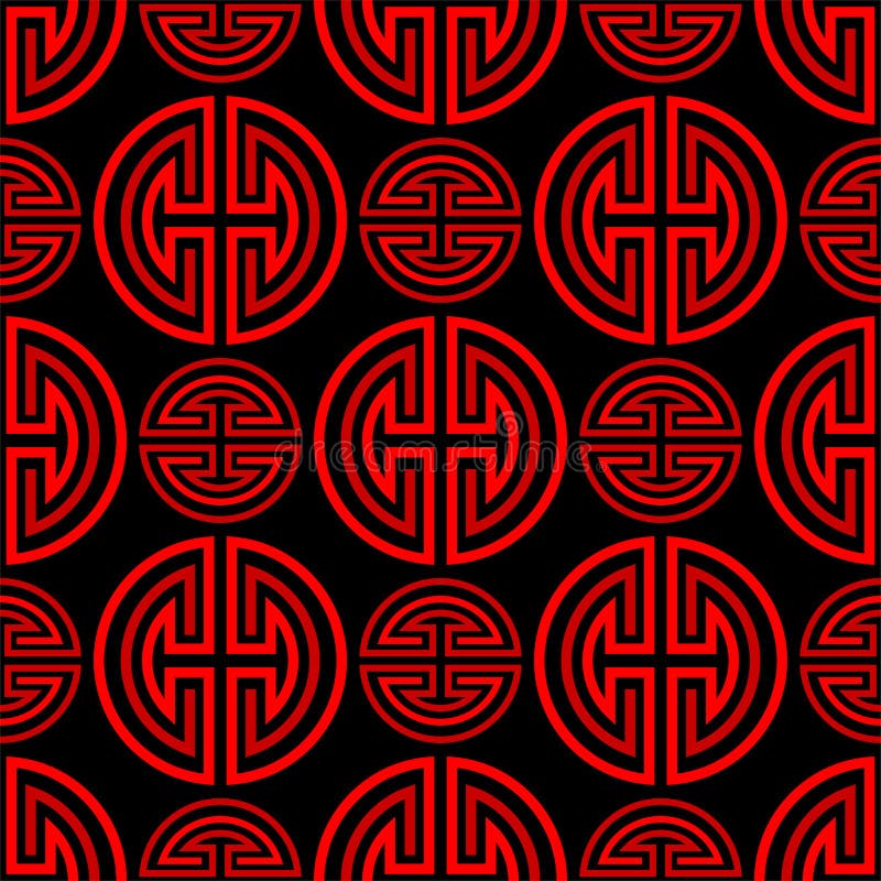 Oriental Traditional Red Chinese Seamless Vector Pattern Stock Vector ...