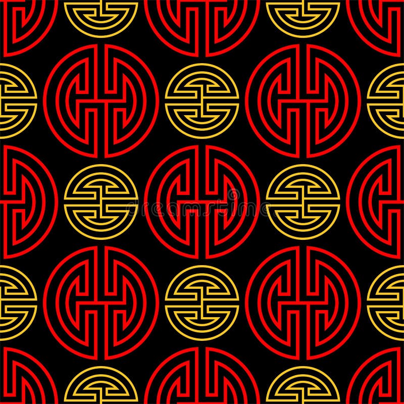 Oriental Traditional Red Chinese Seamless Vector Pattern Stock Vector ...