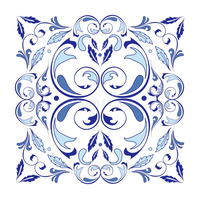 Oriental Vector Square Ornament with Arabesques Elements Stock Vector ...