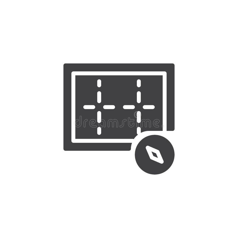 Orientation Compass Icon Vector Stock Vector - Illustration of solid ...