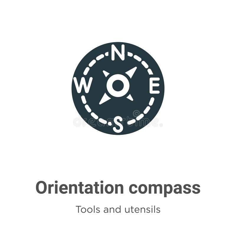 Orientation Compass Vector Icon on White Background. Flat Vector ...