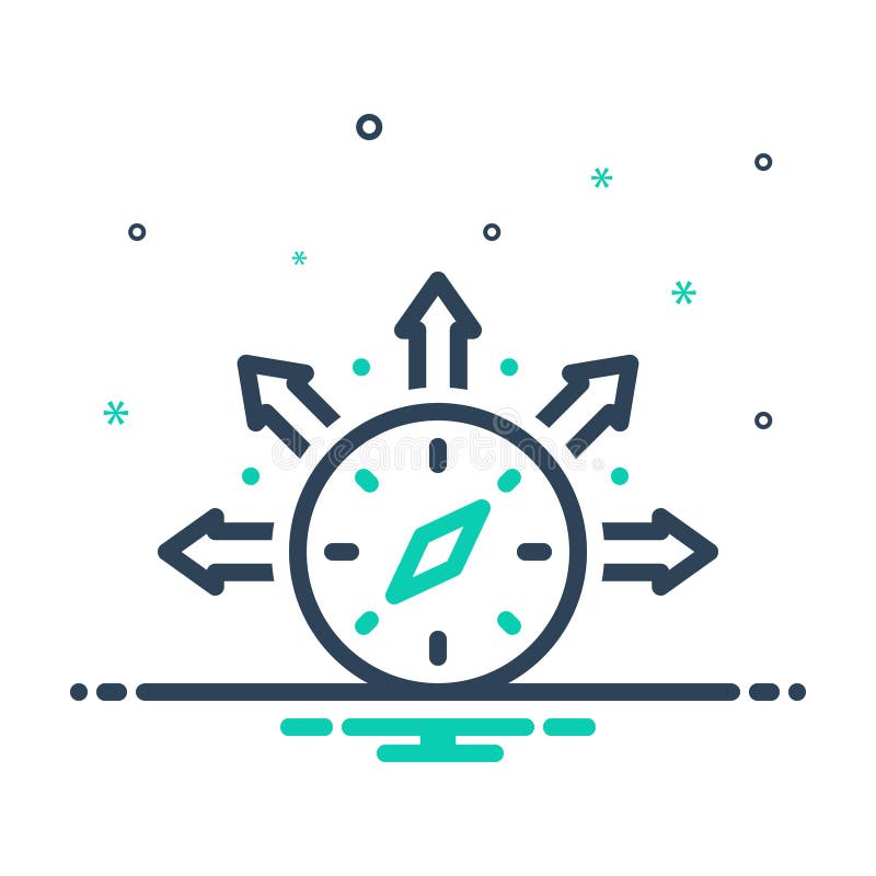 Mix Icon for Orientation, Compass and Journey Stock Vector ...