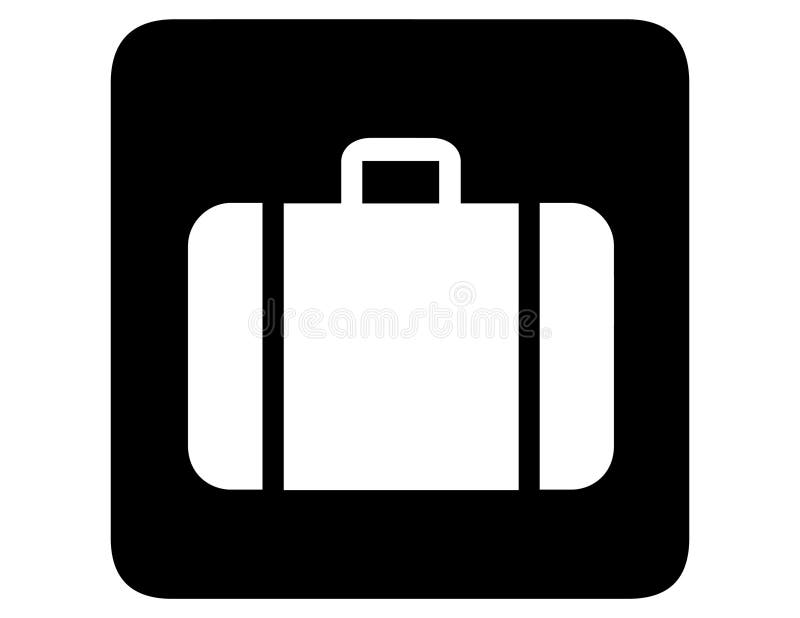 Baggage Check in Symbol Pictogram Inverted Version Stock Vector ...