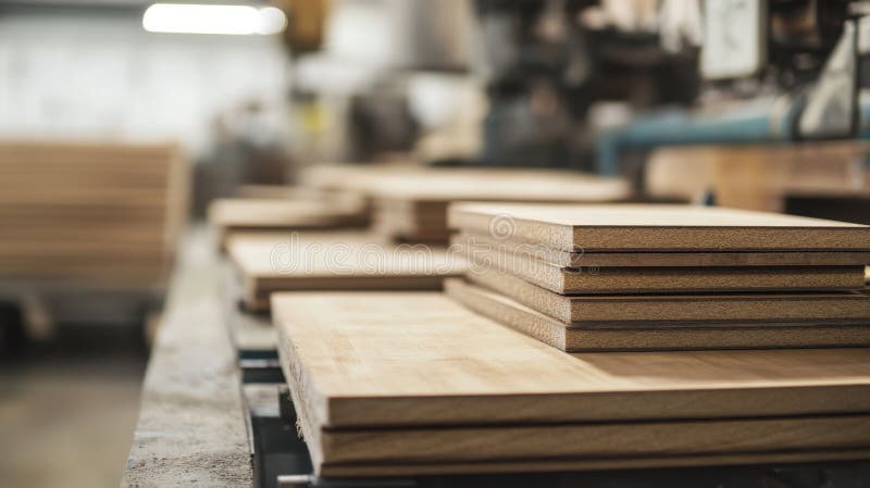 Oriented Strand Board Osb Panels Wood Processing Factory Stock Photos ...