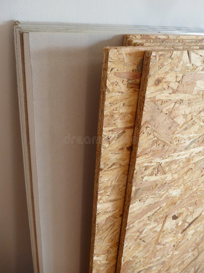 Oriented Strand Board and Plaster Board Prepared for Construction Stock ...